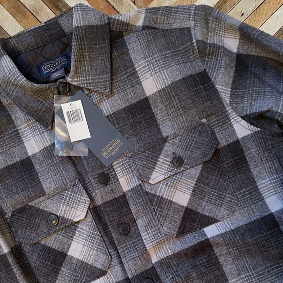 Pendleton | Jackets & Coats | Pendleton Ombr Plaid Cpo Quilted Wool ...